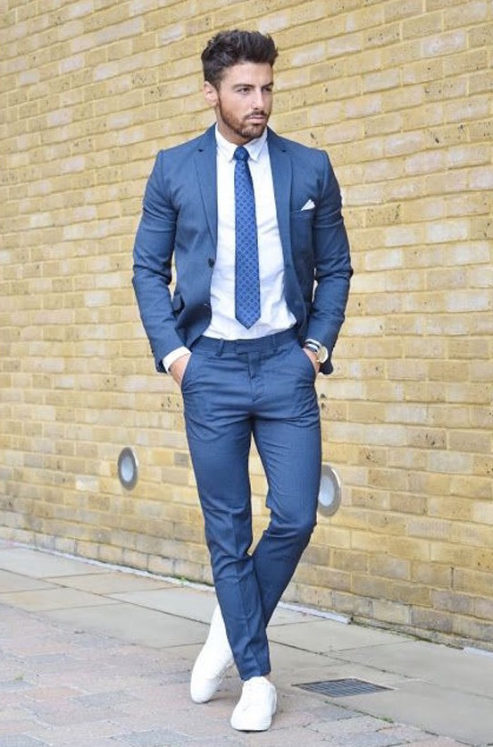 Look MM&Co 7: costume azul com tênis - Moda Masculina Journal